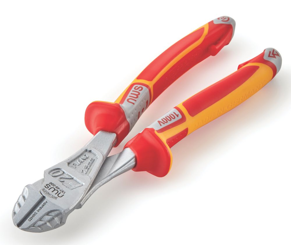 NWS VDE Heavy Duty Side Cutters 8" (200mm) - Screwfix