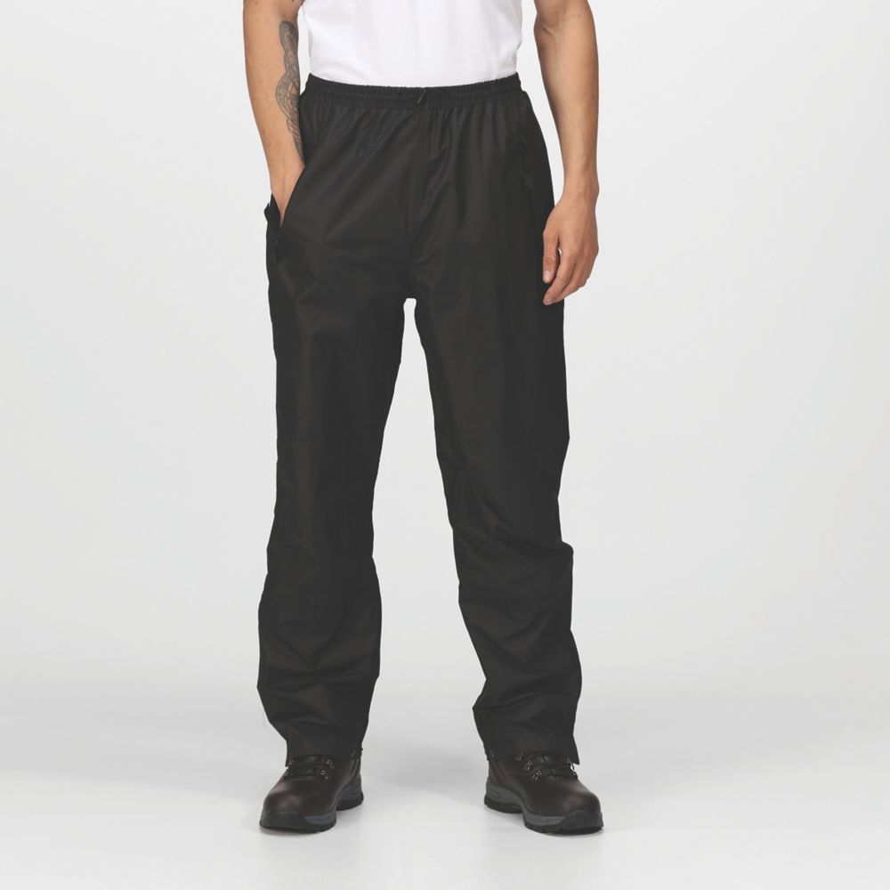 Regatta Linton Waterproof Work Trousers Black Medium 33.5" W 32" L ...