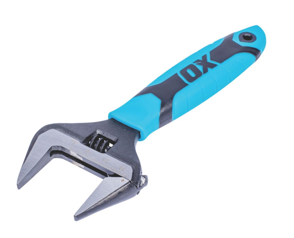 OX Pro Adjustable Wrench with Ultra Wide Jaw 6" - Screwfix