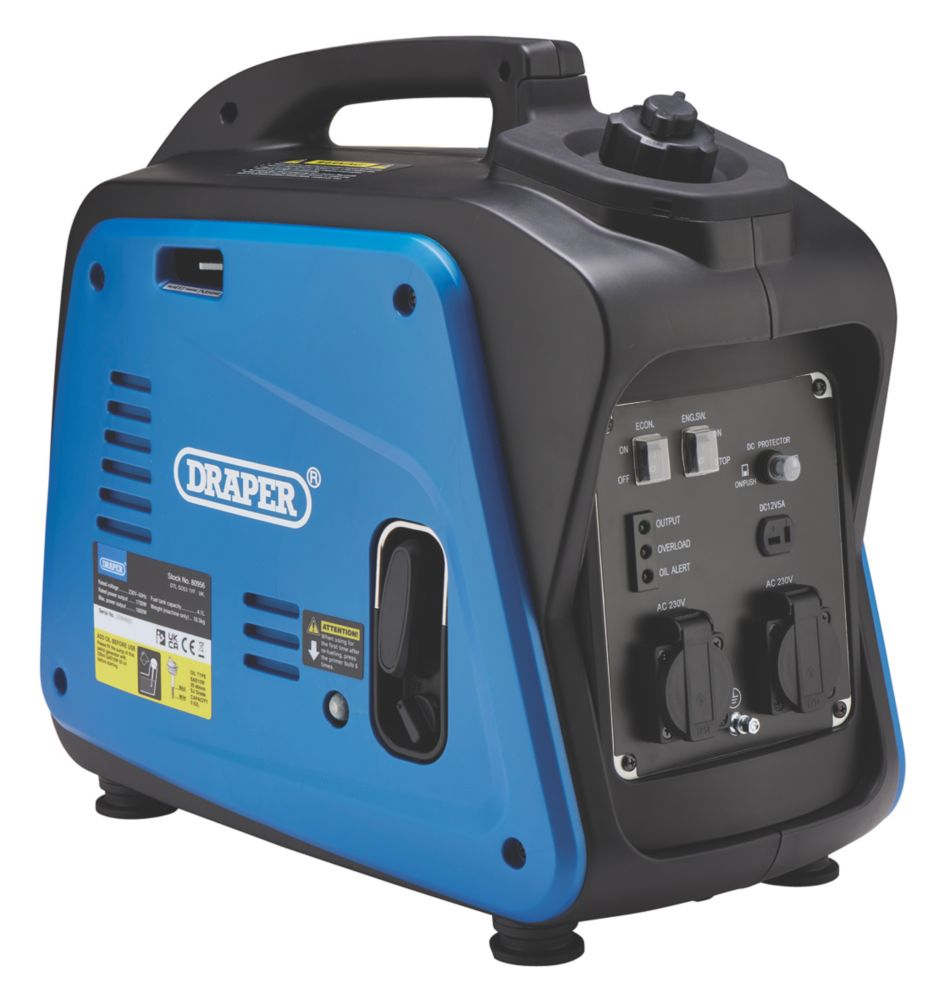 Draper 80956 1700W Inverter Generator 230V - Screwfix