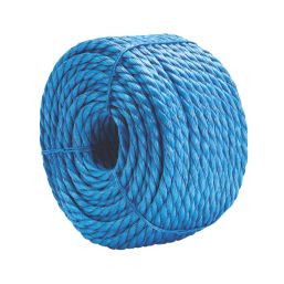 Essentials Twisted Rope Blue 10mm x 50m - Screwfix
