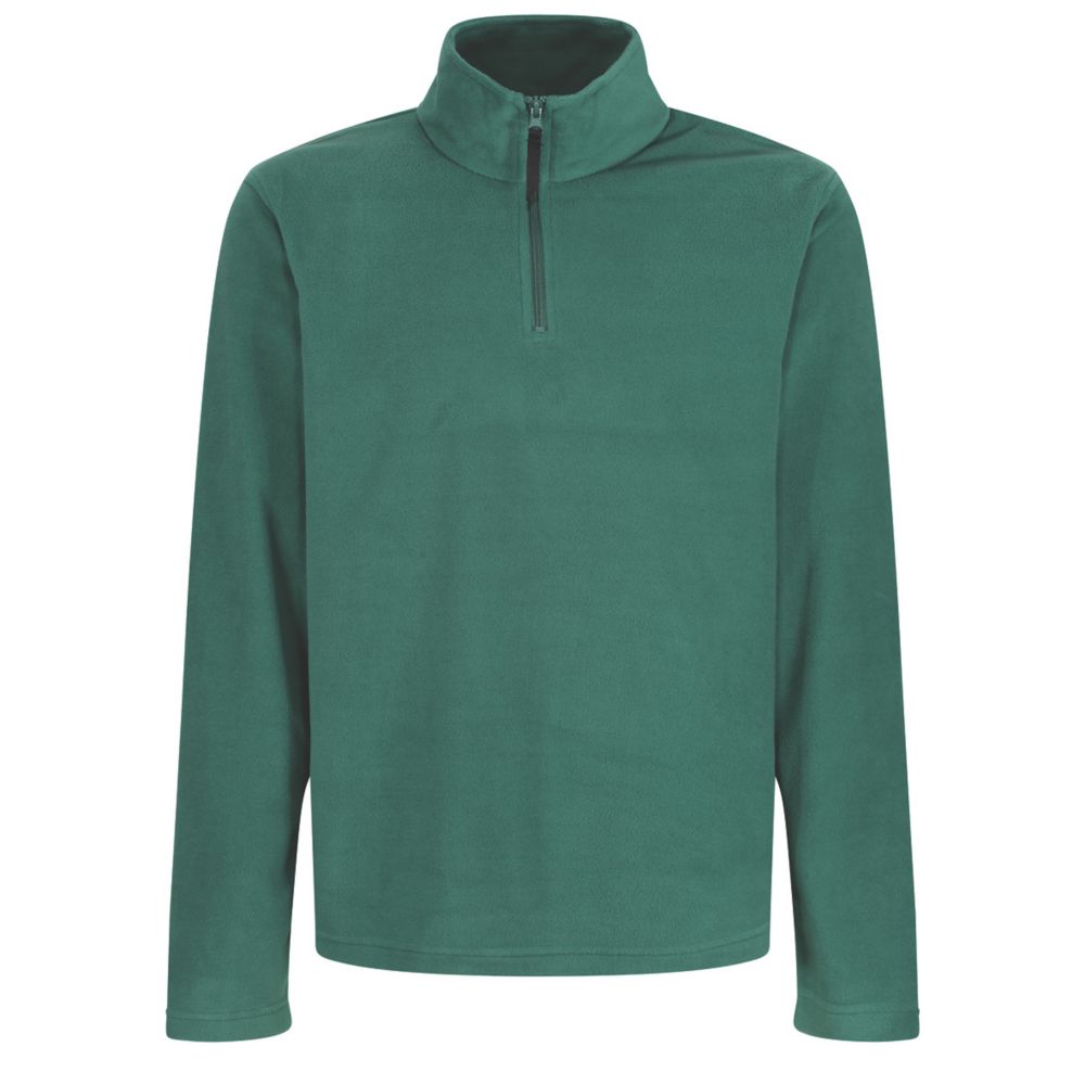 Regatta Micro Zip Neck Fleece Bottle Green Small 37.5" Chest - Screwfix