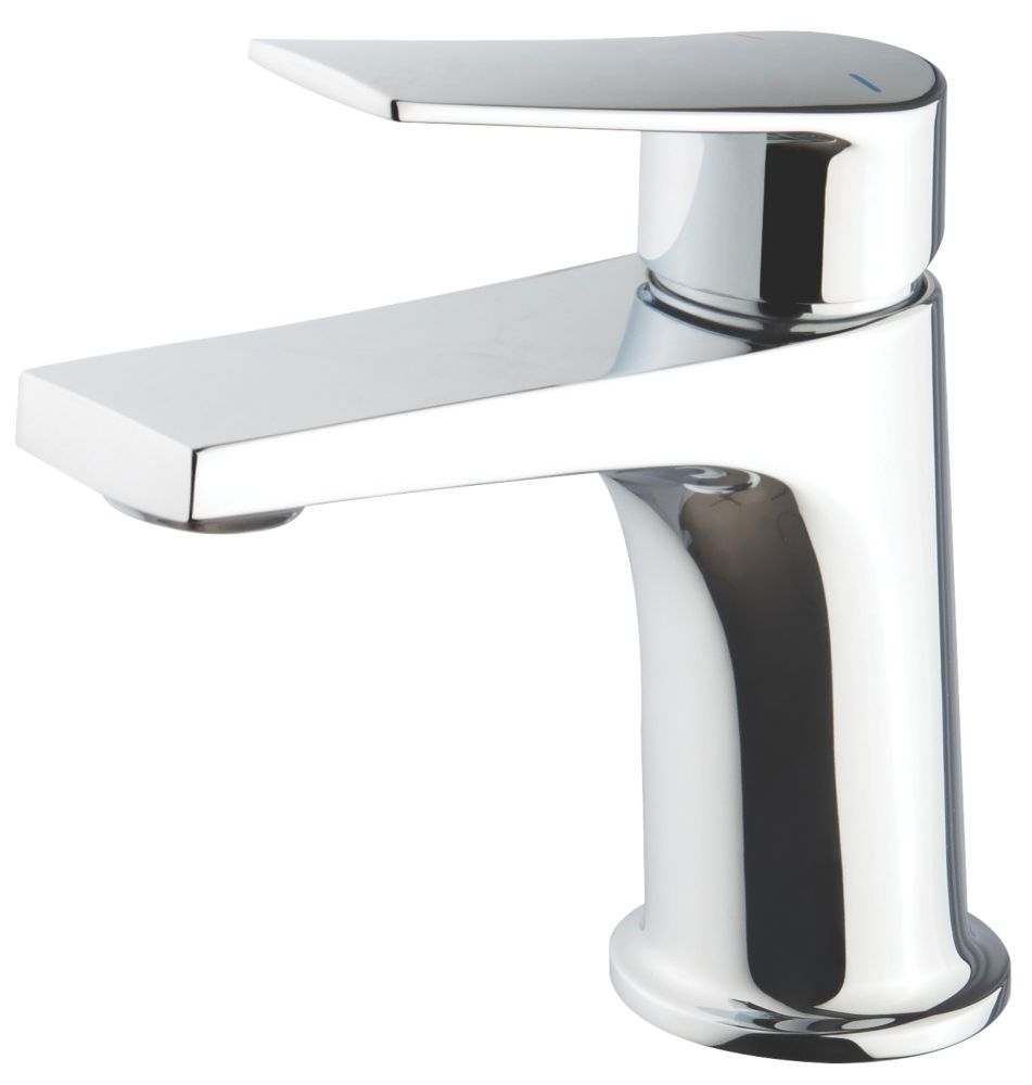 Swirl Ciao Basin Mini Mono Mixer Tap with Clicker Waste Chrome | Basin ...
