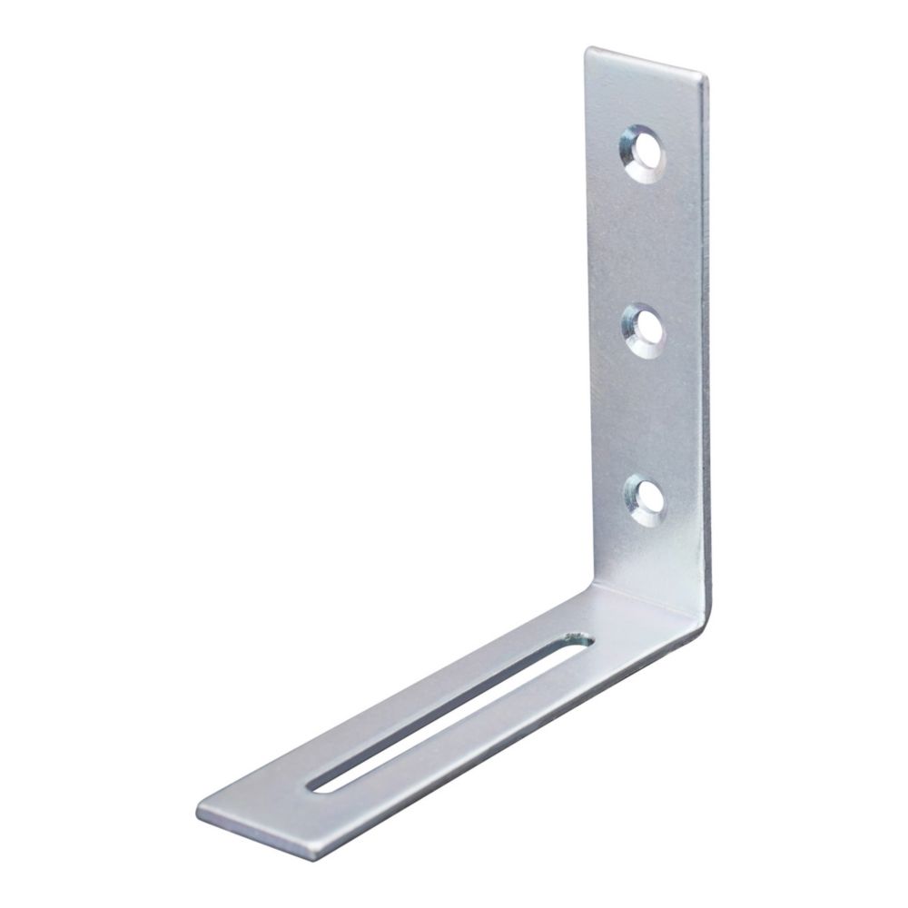 Essentials Adjustable Corner Brackets Silver 80mm x 80mm x 20mm 10 Pack ...