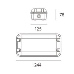 4lite Lorica Outdoor Rectangular Photocell LED Bulkhead Black 9W 511-956lm - Screwfix