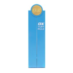 OX Pro Tuff (Cyan) Foldable Ruler 600mm - Screwfix