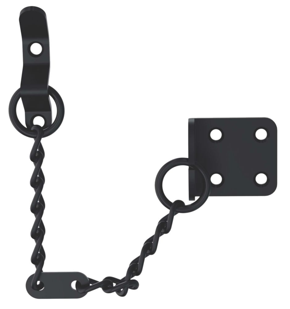 Smith & Locke Door Chain 220mm Matt Black - Screwfix