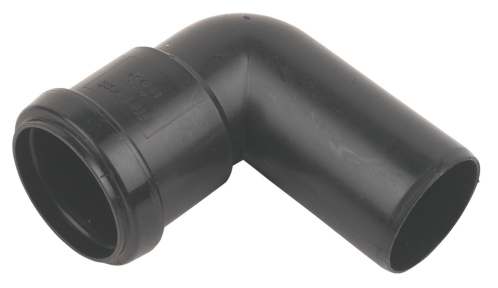 FloPlast Push-Fit 90° Conversion Bend Black 90° 40mm - Screwfix