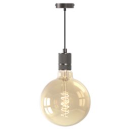 Calex Retro Pendant Ceiling Lights Gun Metal 3 Pack - Screwfix