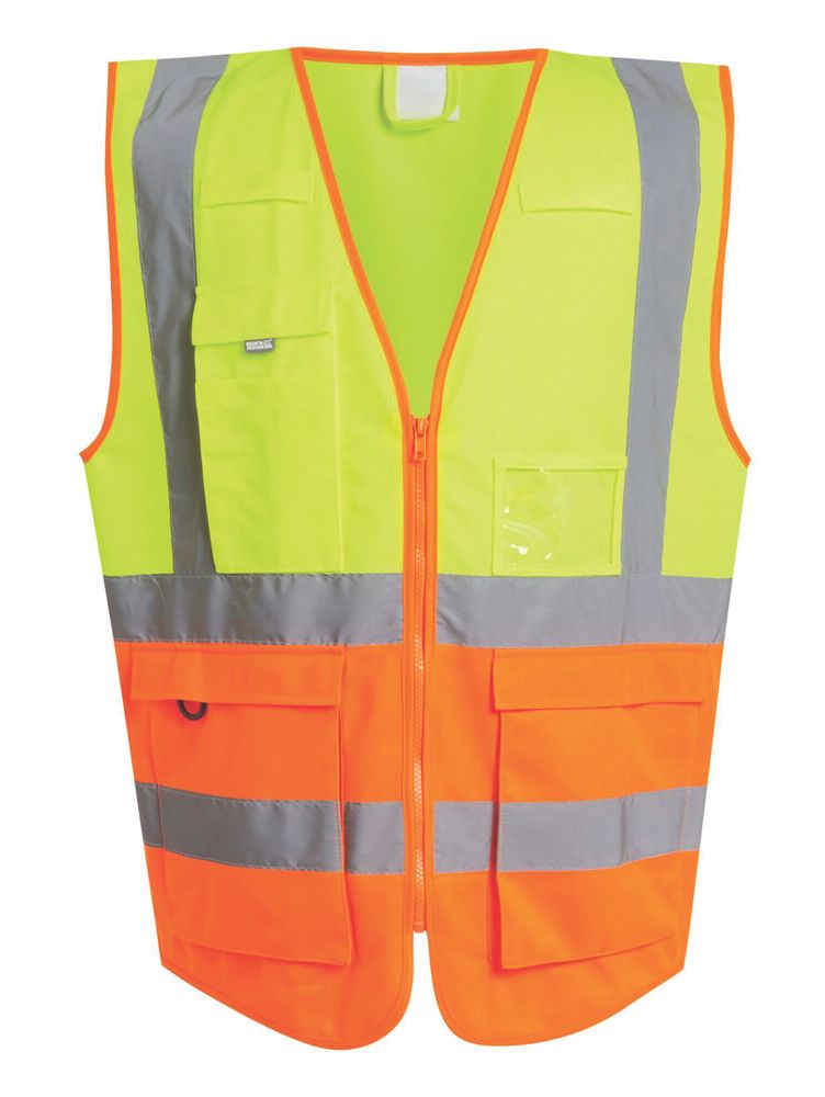 Regatta Pro Executive Hi-Vis Vest Yellow/Orange Small 37.5" Chest ...