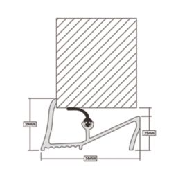 Diall Threshold & Rain Deflector Gold 914mm - Screwfix