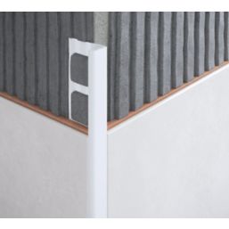 Diall 10mm Straight PVC Tile Trim White 2.5m - Screwfix