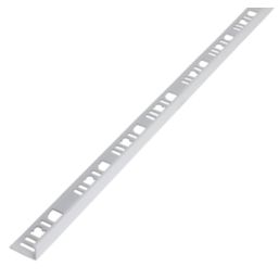 Diall 10mm Straight PVC Tile Trim White 2.5m - Screwfix