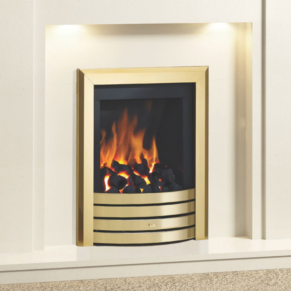 Be Modern Design Brass Slide Control Inset Gas Manual Fire 510mm x ...