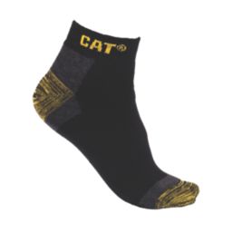 CAT Sneakers Work Socks Black 12-14 3 Pairs - Screwfix