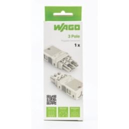 Wago Winsta Midi 25A 3-Way Push-Wire Pluggable Connector - Screwfix