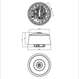 Knightsbridge 4-Pin Ceiling Rose Light Fitting White 3.38" - Screwfix