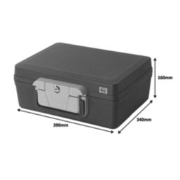 Smith & Locke 6Ltr Fire-Rated Chest 215mm x 340mm x 160mm - Screwfix