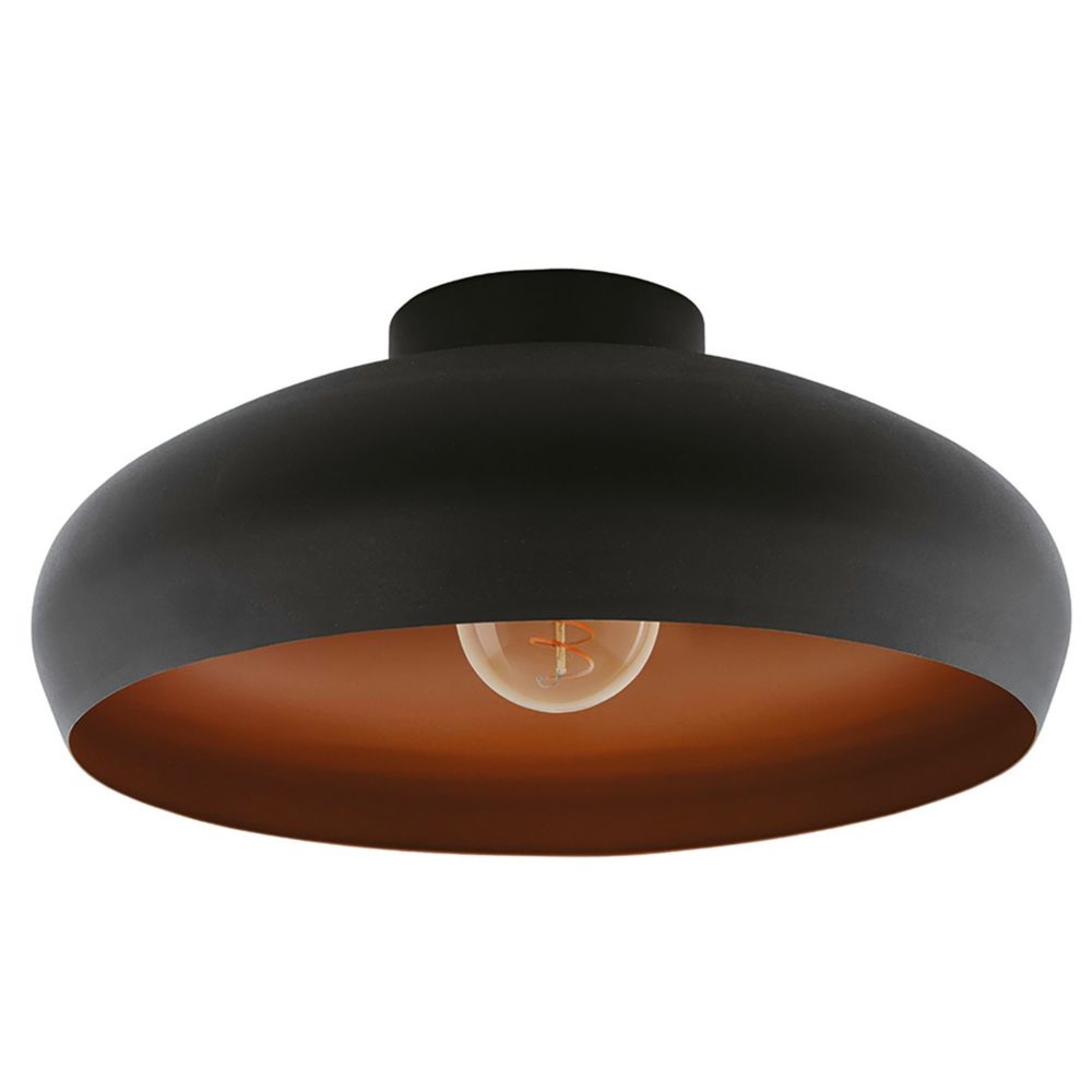 Eglo Mogano Ceiling Light Black/Copper - Screwfix