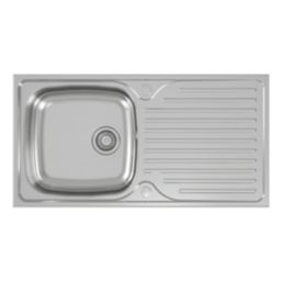 Carysil EA06 1 Bowl Stainless Steel Inset Kitchen Sink 965mm x 500mm ...