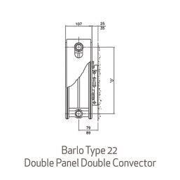 Barlo Type 22 Double-Panel Double Convector Radiator 600 x 1100mm White ...