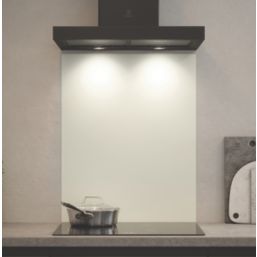 Splashback White Self-Adhesive Glass Kitchen Splashback 600mm x 750mm x ...