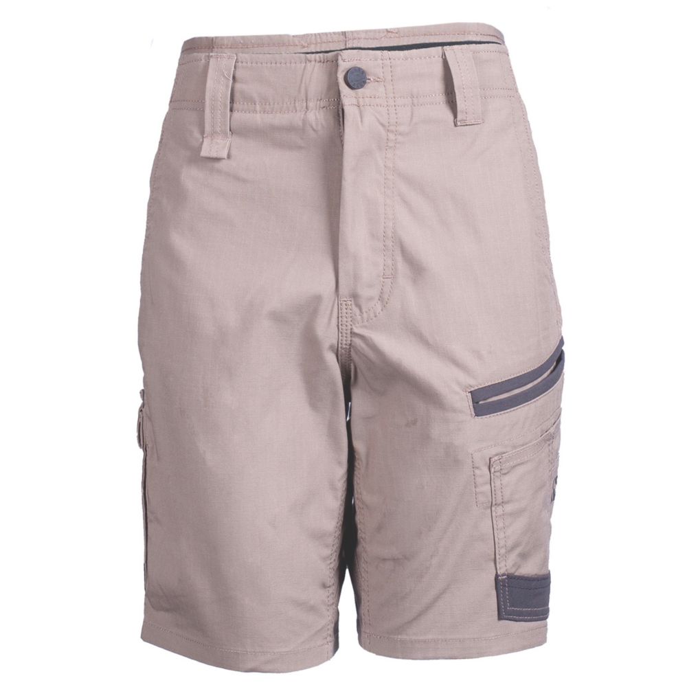 Hard Yakka Raptor Active Short Shorts Tan 32" W - Screwfix