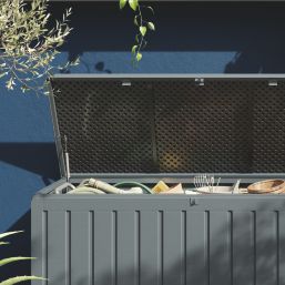 Essentials Catria 490Ltr 5' x 2' (Nominal) Plastic Garden Storage Box ...