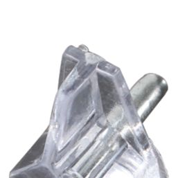 Essentials MDF Flat Shelf Supports Clear 10 Pack - Screwfix