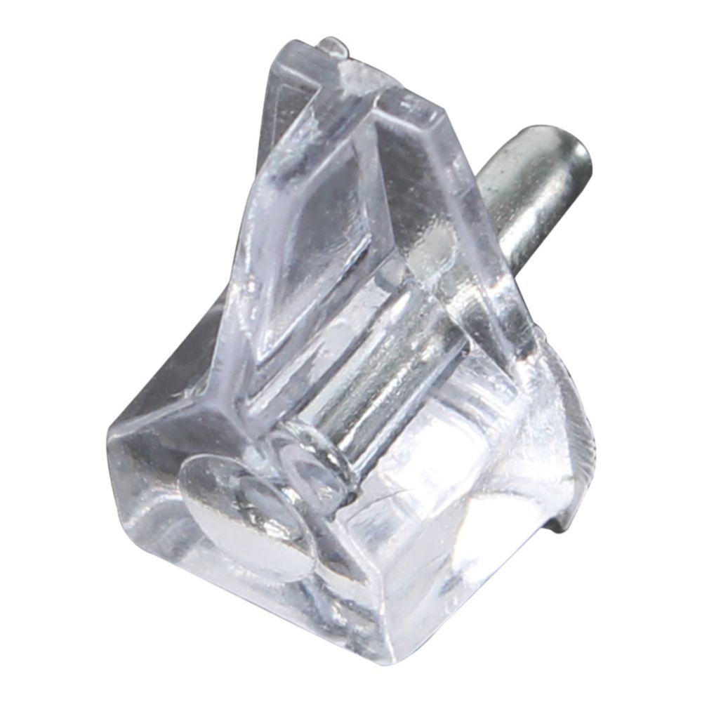 Essentials MDF Flat Shelf Supports Clear 10 Pack - Screwfix