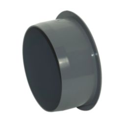 FloPlast Push-Fit Socket Plug Anthracite Grey 110mm - Screwfix