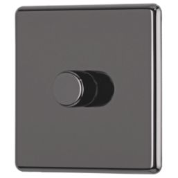 Arlec 1-Gang 2-Way LED Dimmer Switch Black Nickel - Screwfix