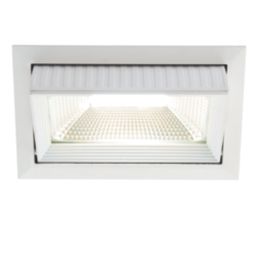 Saxby Axial Tilt Rectangular Recessed Downlight Gloss White - Screwfix