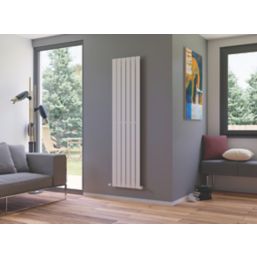 Ximax 1800mm x 445mm 2925BTU White Vertical Designer Radiator - Screwfix