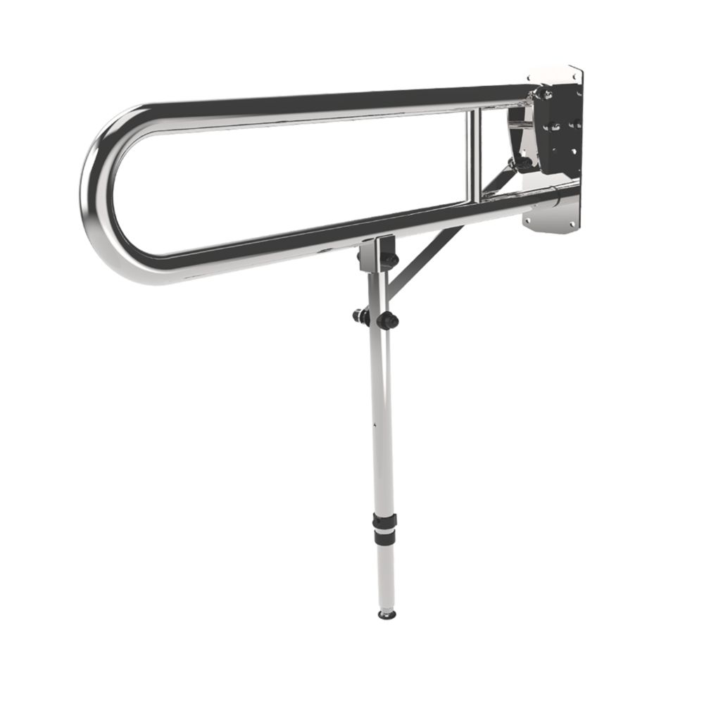 Nymas NymaCARE Doc M Hinged Support Rail with Leg Polished Stainless ...