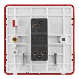 Arlec 10A 1-Gang 2-Way Light Switch Red - Screwfix