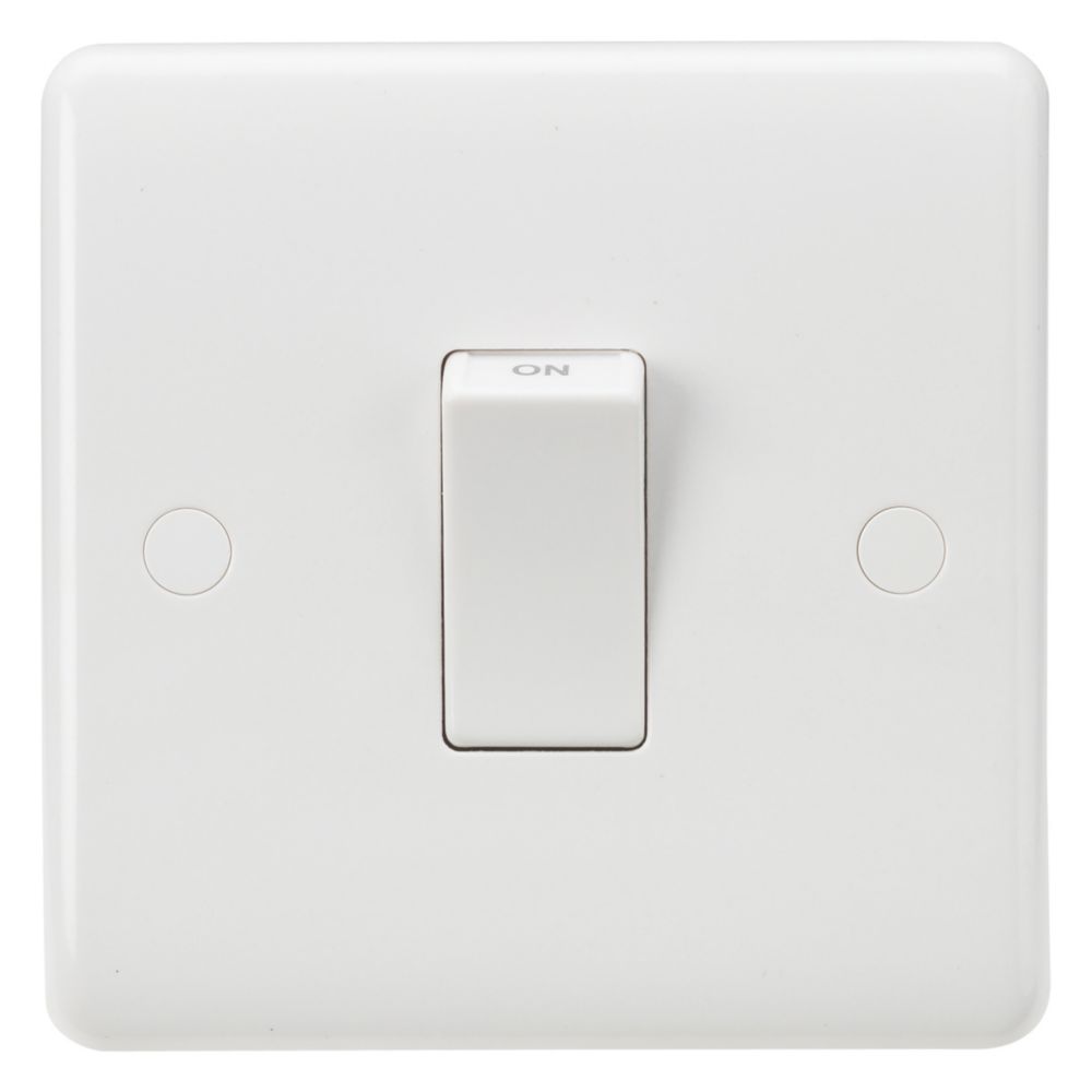 Knightsbridge Curved Edge 45A 1-Gang DP Cooker Switch White - Screwfix Knightsbridge Curved Edge 45A 1-Gang DP Cooker Switch White - Screwfix