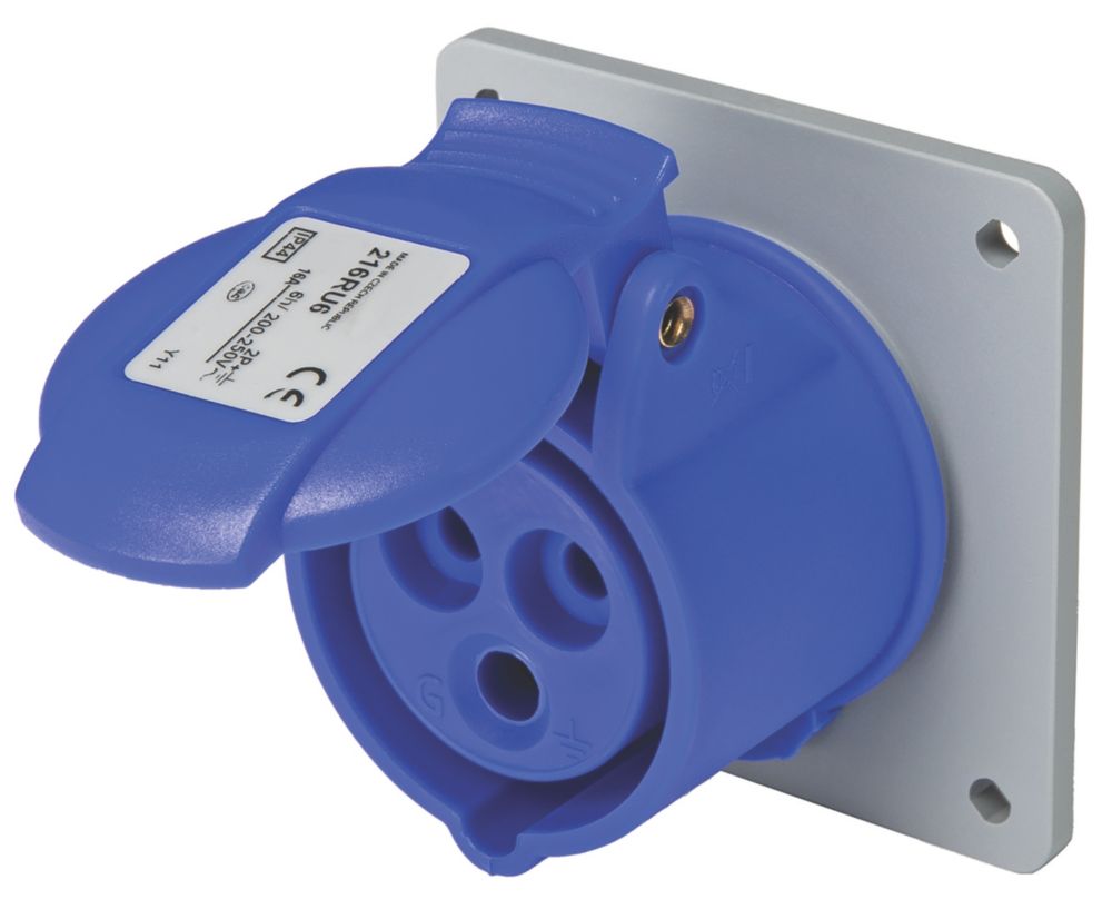 ABB 16A 2P+E Panel Socket 250V - Screwfix
