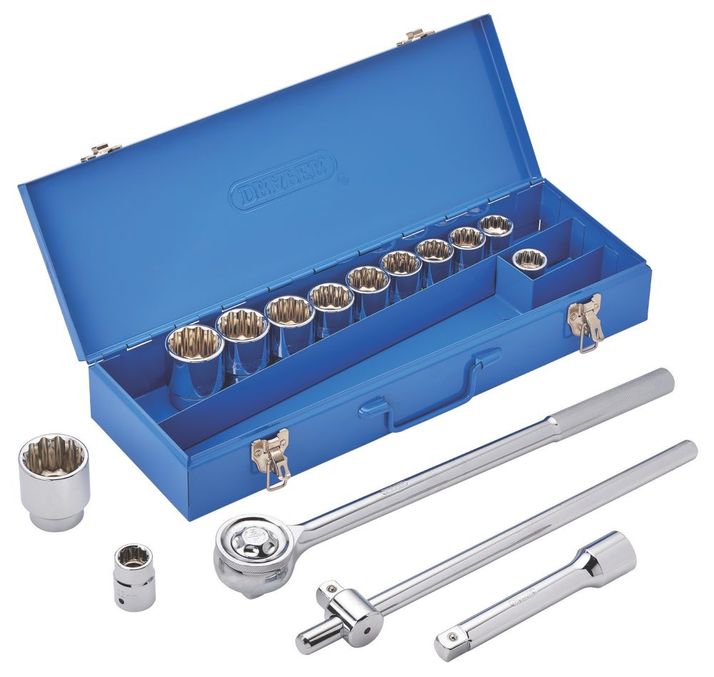 Draper Hi-Torq Mixed Drive Metric Socket Set 15 Pieces - Screwfix