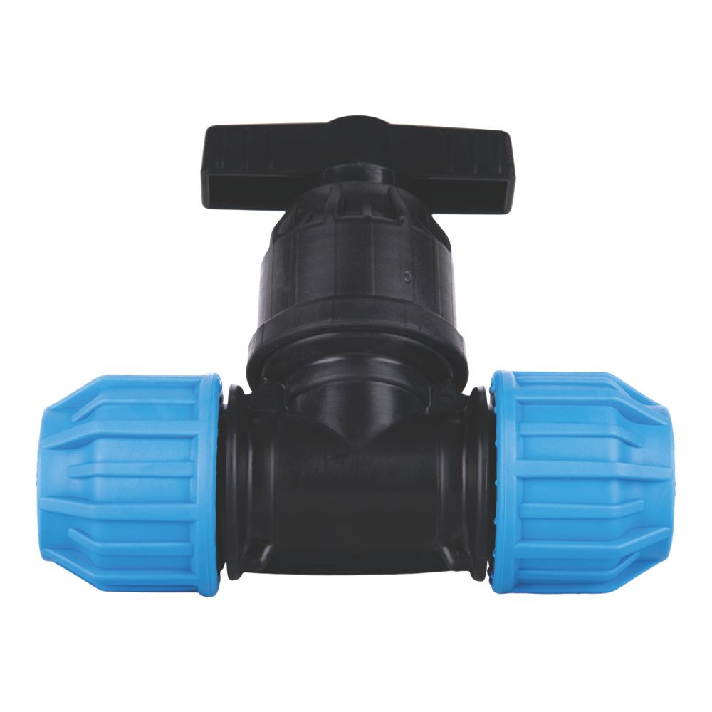 Flomasta MDPE Stop Cock 25mm x 25mm - Screwfix