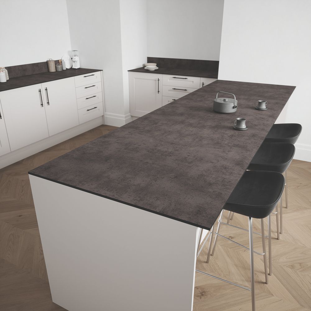 Mariz Deep Grey Composite Kitchen Worktop 950mm x 3050mm x 12mm - Screwfix