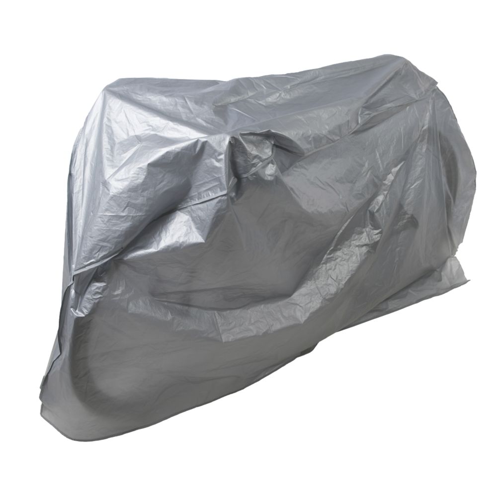 Silverline Bike Cover 2000mm x 580mm Silver - Screwfix