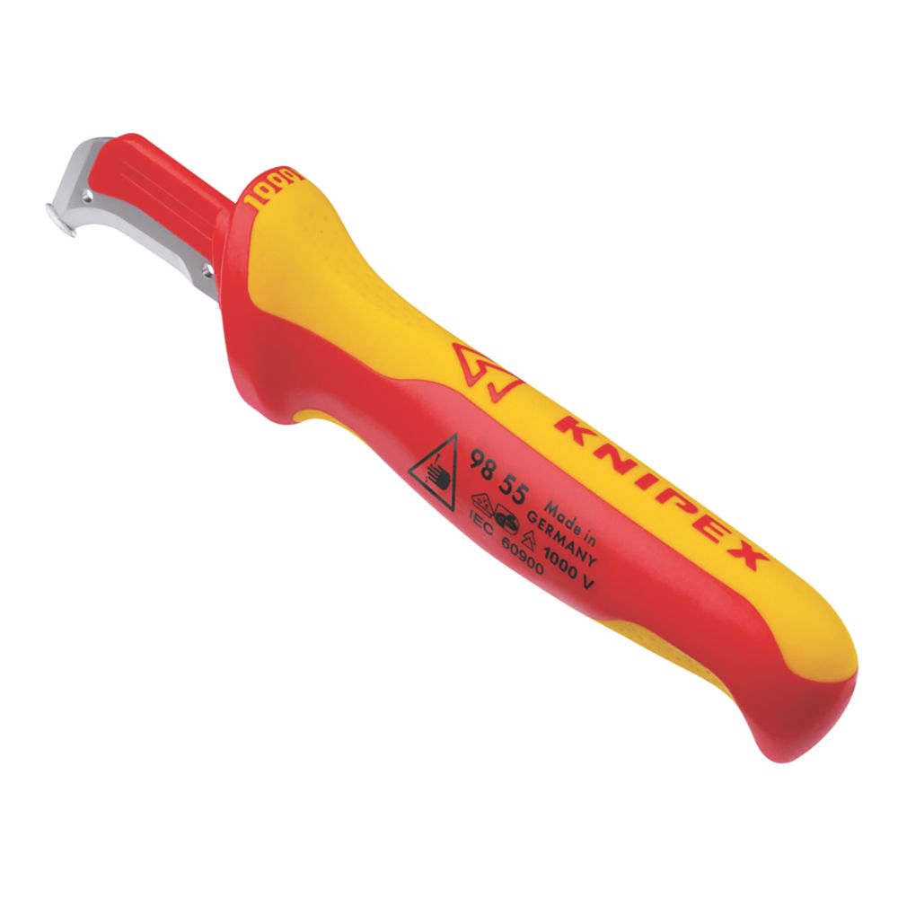 Knipex 98 55 SB VDE Fixed Stripping Knife 1.5" - Screwfix