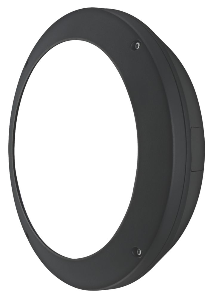 Luceco ATLAS Exterior Metal Bulkhead Cover Granite Grey 321mm - Screwfix