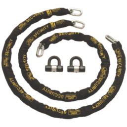 Burg-Wachter Hardened Steel Heavy Duty Security Kit: 2 x Chain, 2 x ...