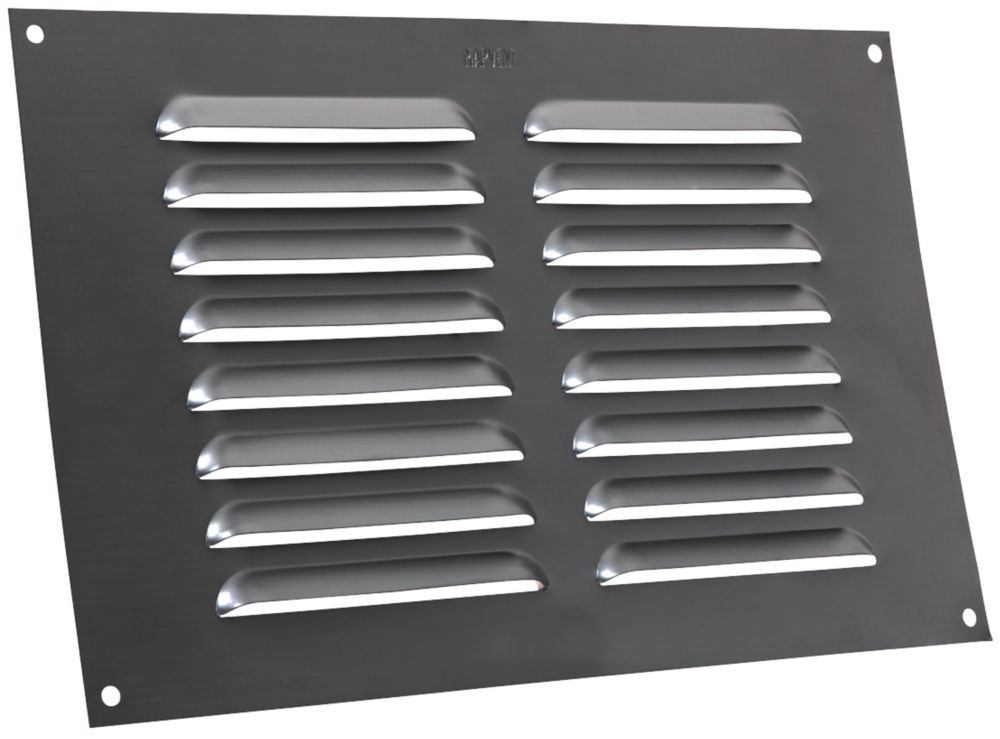 Map Vent Fixed Louvre Vent Matt Anthracite 229mm x 152mm - Screwfix