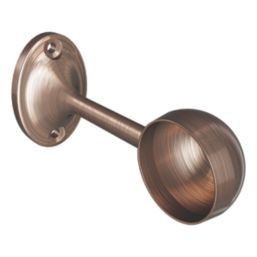 Rothley End Bracket Antique Copper 25mm - Screwfix