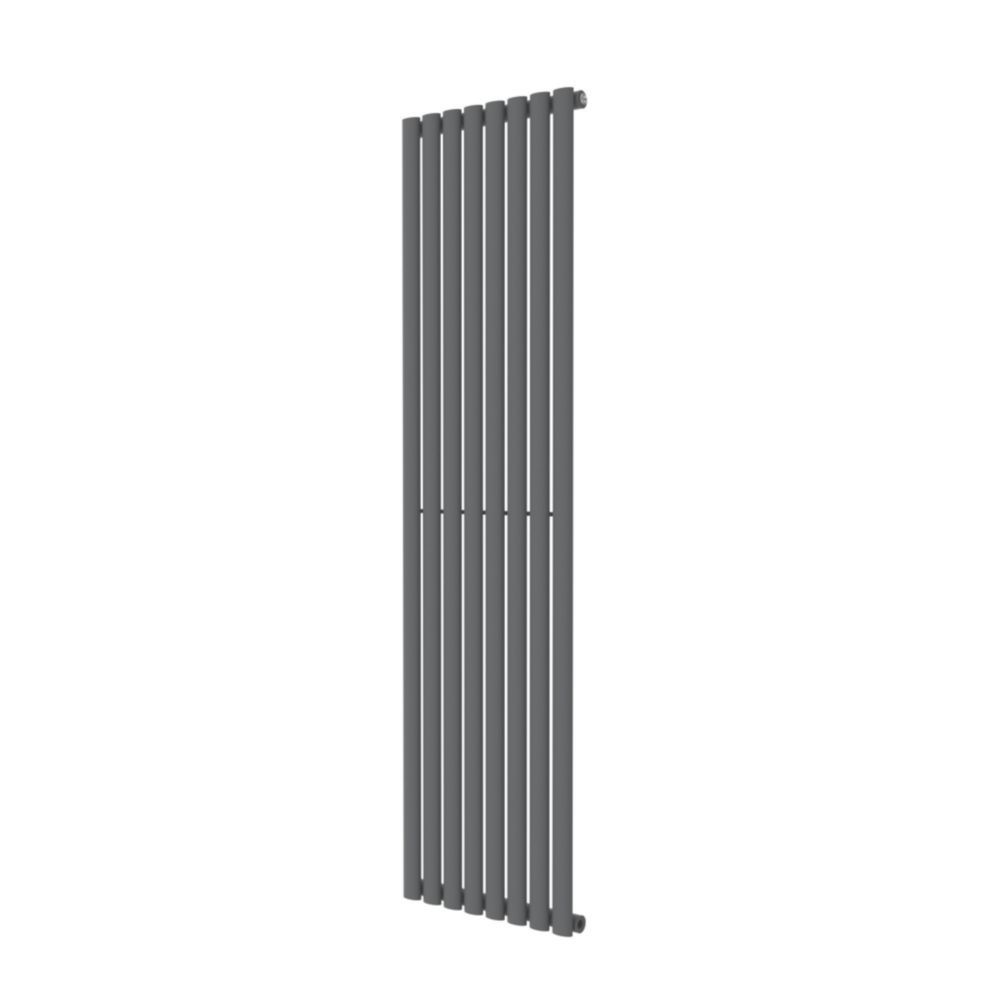 Flomasta 1800mm x 480mm 3339BTU Anthracite Vertical Designer Radiator ...