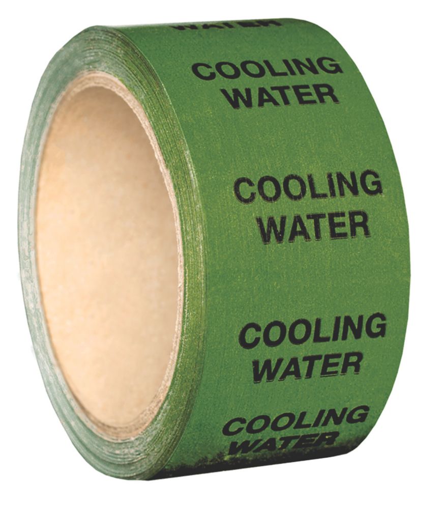 Essentials Cooling Water Pipe Marking Tape Green 33 Mmm x 50mm - Screwfix