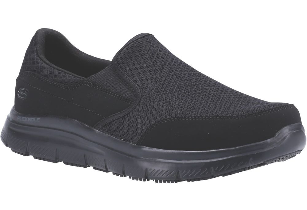 Skechers McAllen Size 9 Black Slip-On Occupational Work Shoes - Screwfix